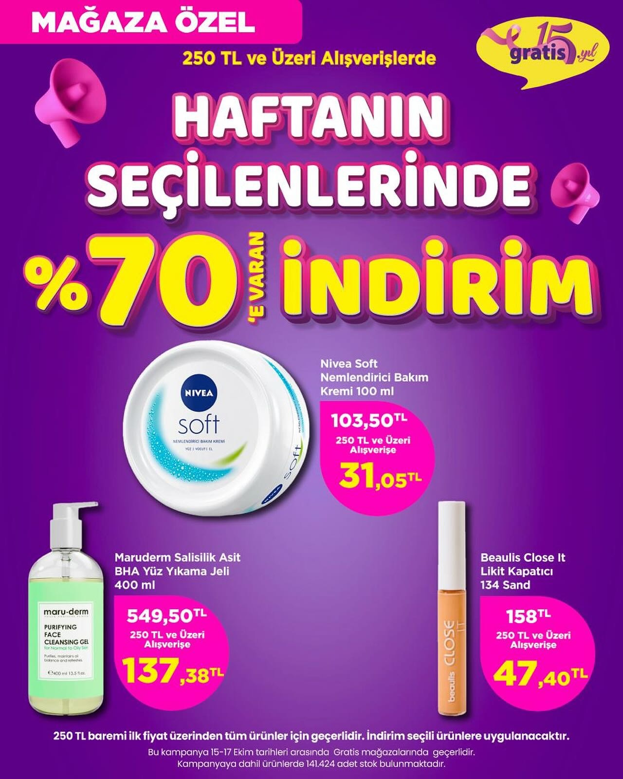 Gratis 15 Ekim 2024 Aktüel Kataloğu - İndirim Broşürü | Akakçe Aktüel