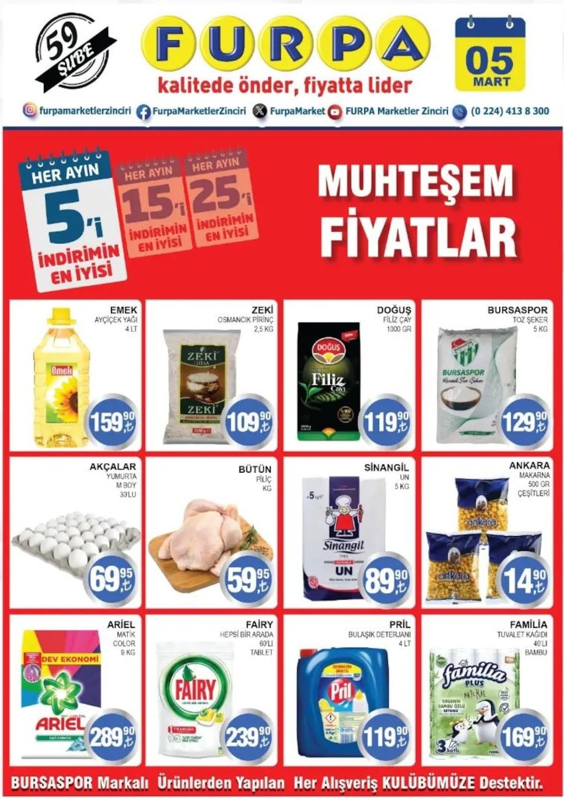 Furpa Market 5 Mart 2024 Aktüel Kataloğu - İndirim Broşürü | Akakçe Aktüel