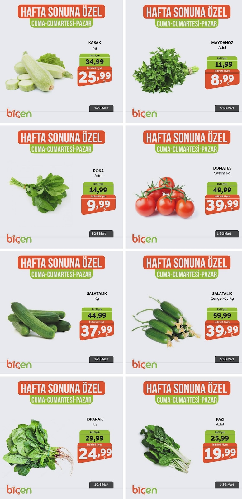 Biçen Market 1 Mart 2024 Aktüel Kataloğu - Hafta Sonu İndirim Broşürü ...