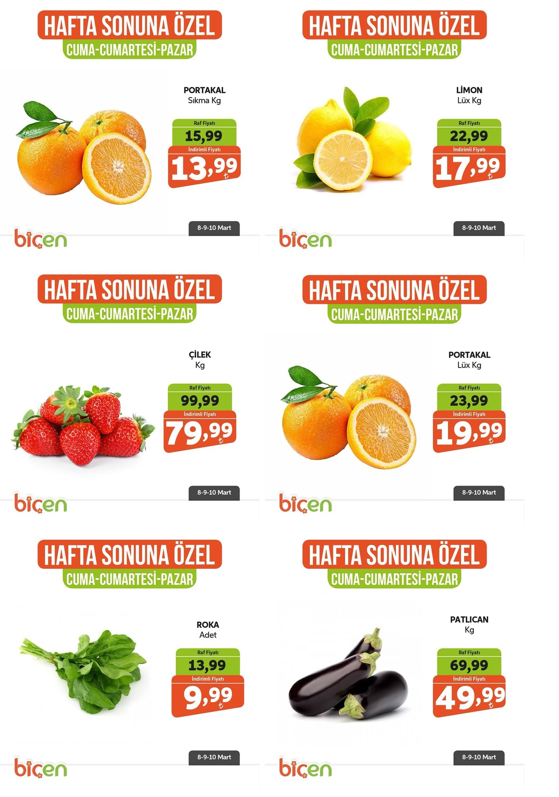 Biçen Market 8 Mart 2024 Aktüel Kataloğu - Hafta Sonu İndirim Broşürü ...