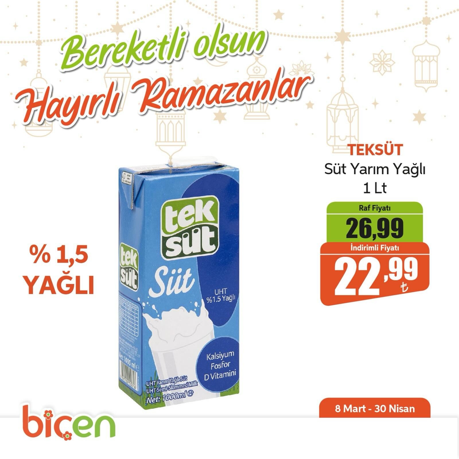 Biçen Market 8 Mart 2024 Aktüel Kataloğu - İndirim Broşürü | Akakçe Aktüel