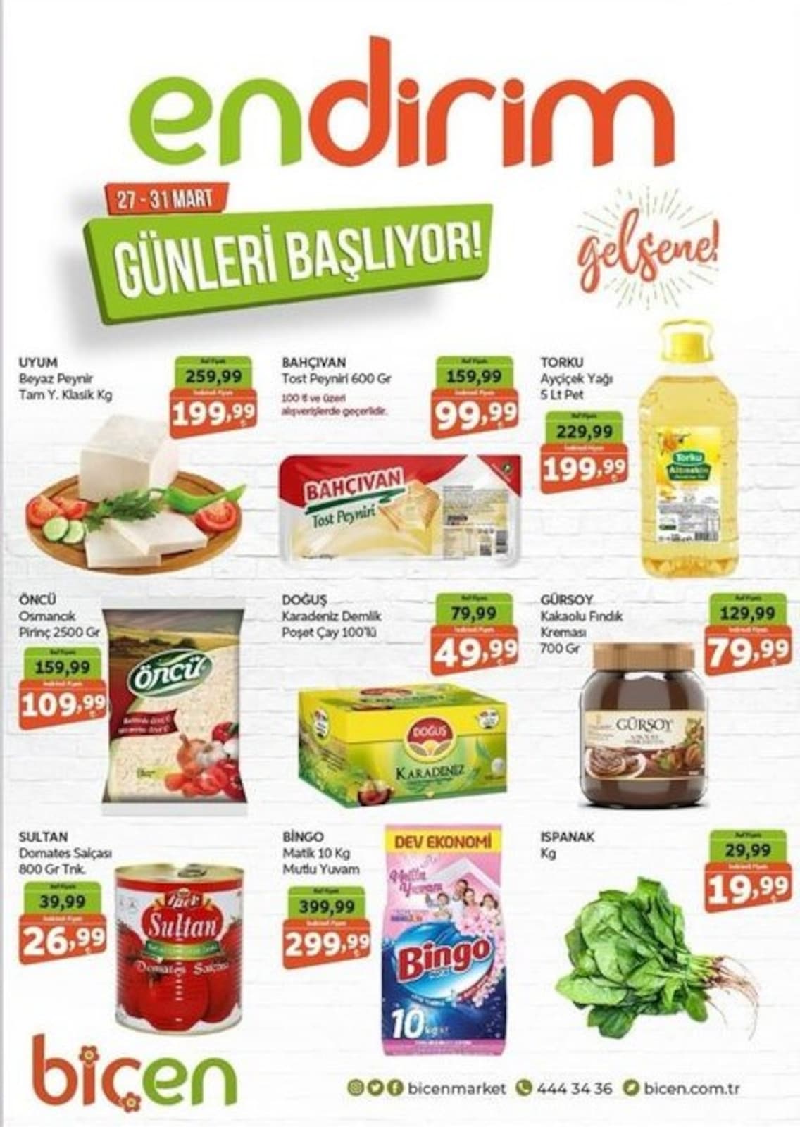 Biçen Market 27 Mart 2024 Aktüel Kataloğu - İndirim Broşürü | Akakçe Aktüel