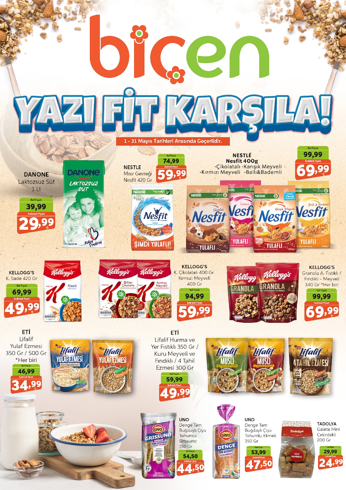 Biçen Market 1 Mayıs 2024 Aktüel Kataloğu - İndirim Broşürü | Akakçe Aktüel