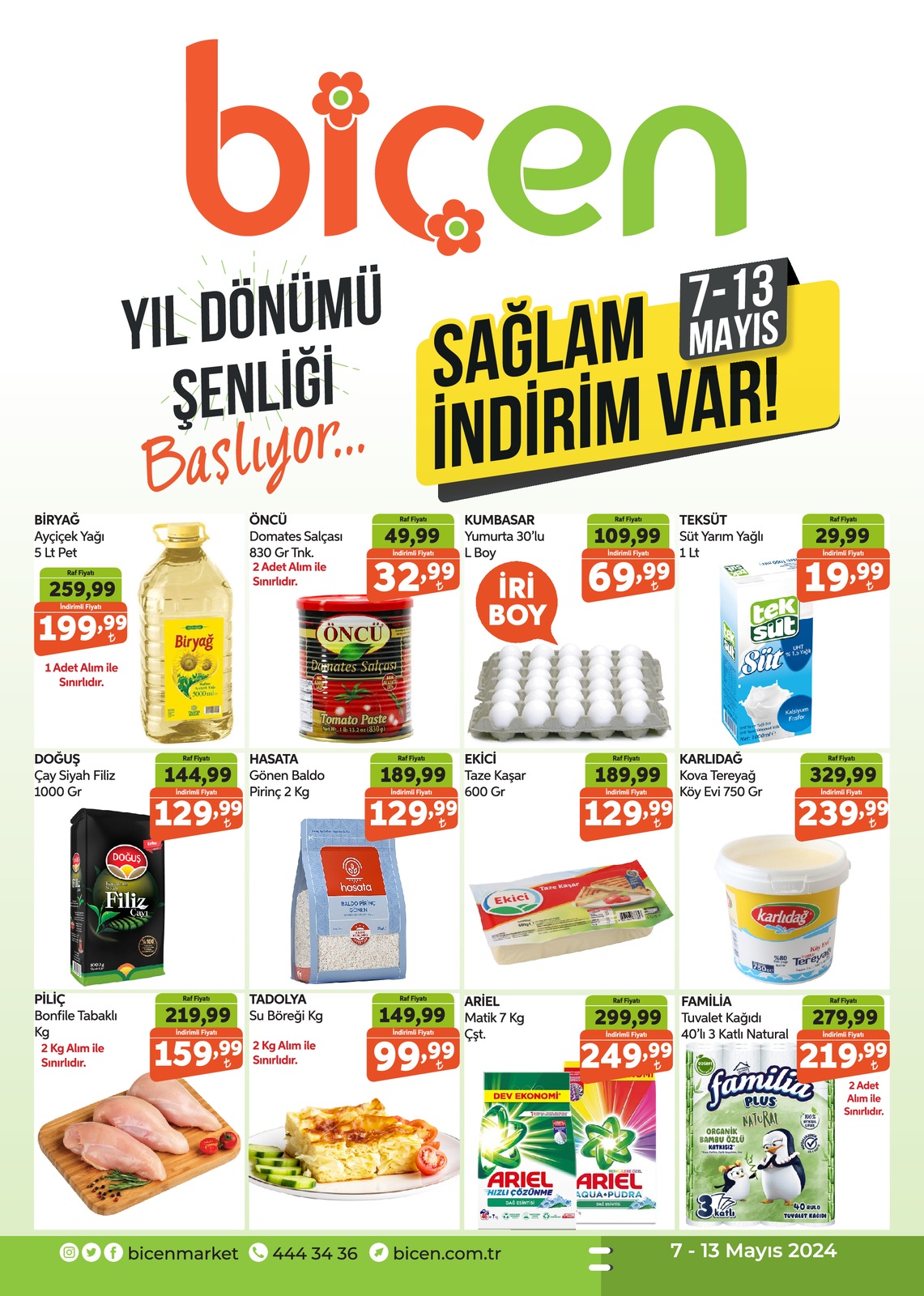 Biçen Market 7 Mayıs 2024 Aktüel Kataloğu - İndirim Broşürü | Akakçe Aktüel