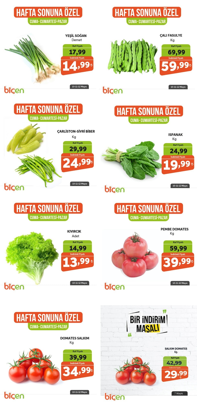 Biçen Market 10 Mayıs 2024 Aktüel Kataloğu - Hafta Sonu İndirim Broşürü ...