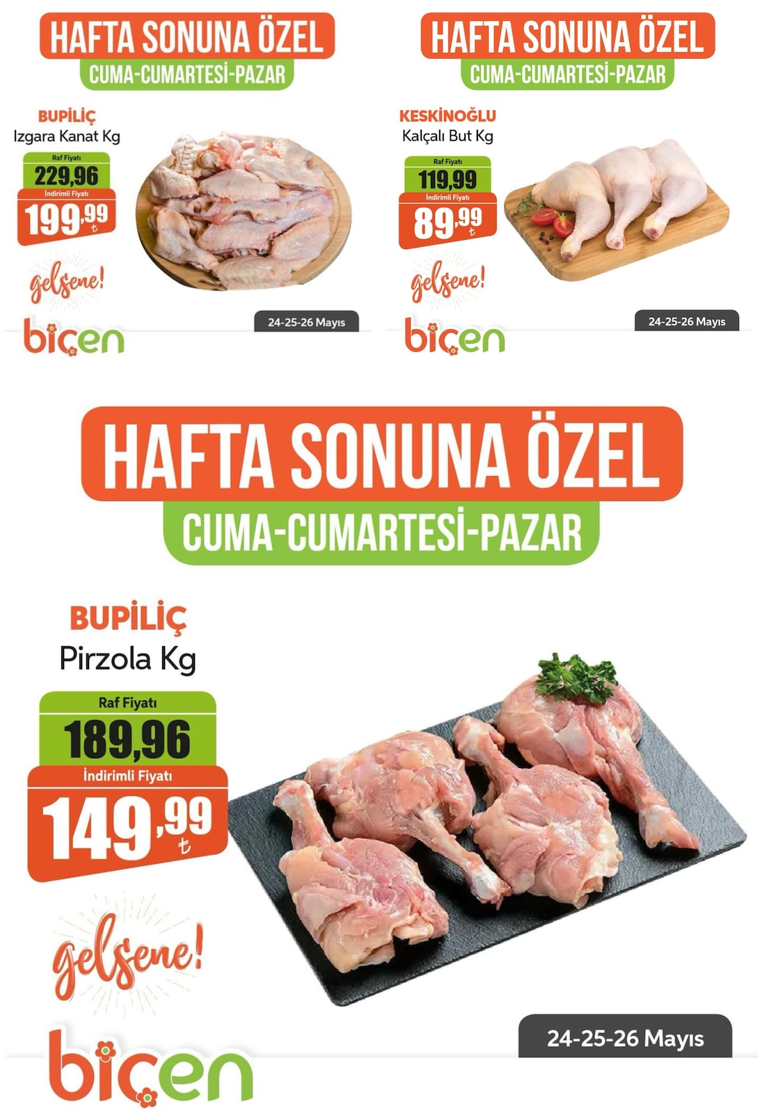 Biçen Market 24 Mayıs 2024 Aktüel Kataloğu - Hafta Sonu İndirim Broşürü ...