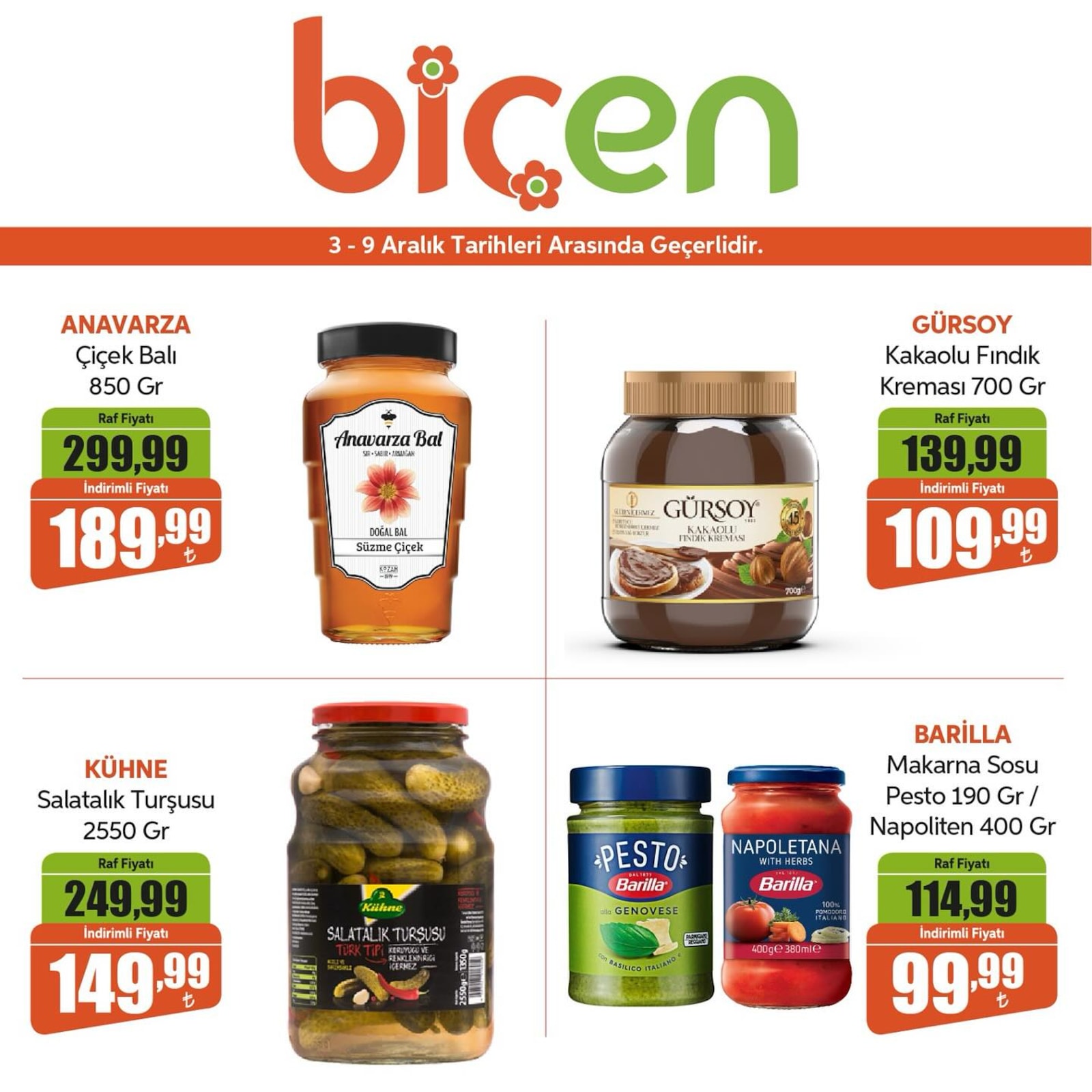 Biçen Market 3 Aralık 2024 Aktüel Kataloğu - İndirimli Ürünler | Akakçe ...