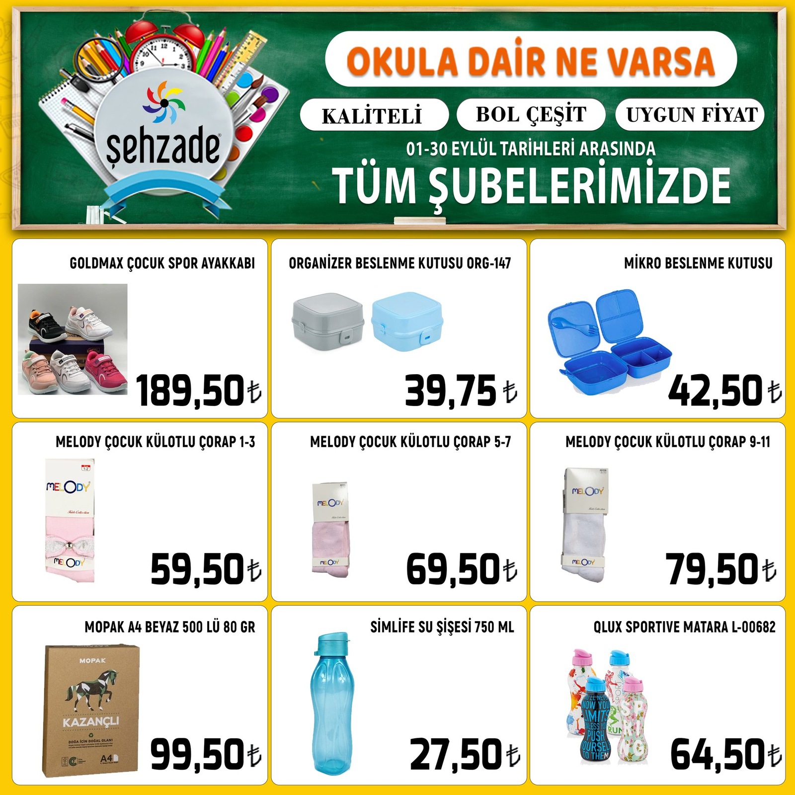 Şehzade Market 1 Eylül 2024 Aktüel Kataloğu - İndirim Broşürü | Akakçe ...