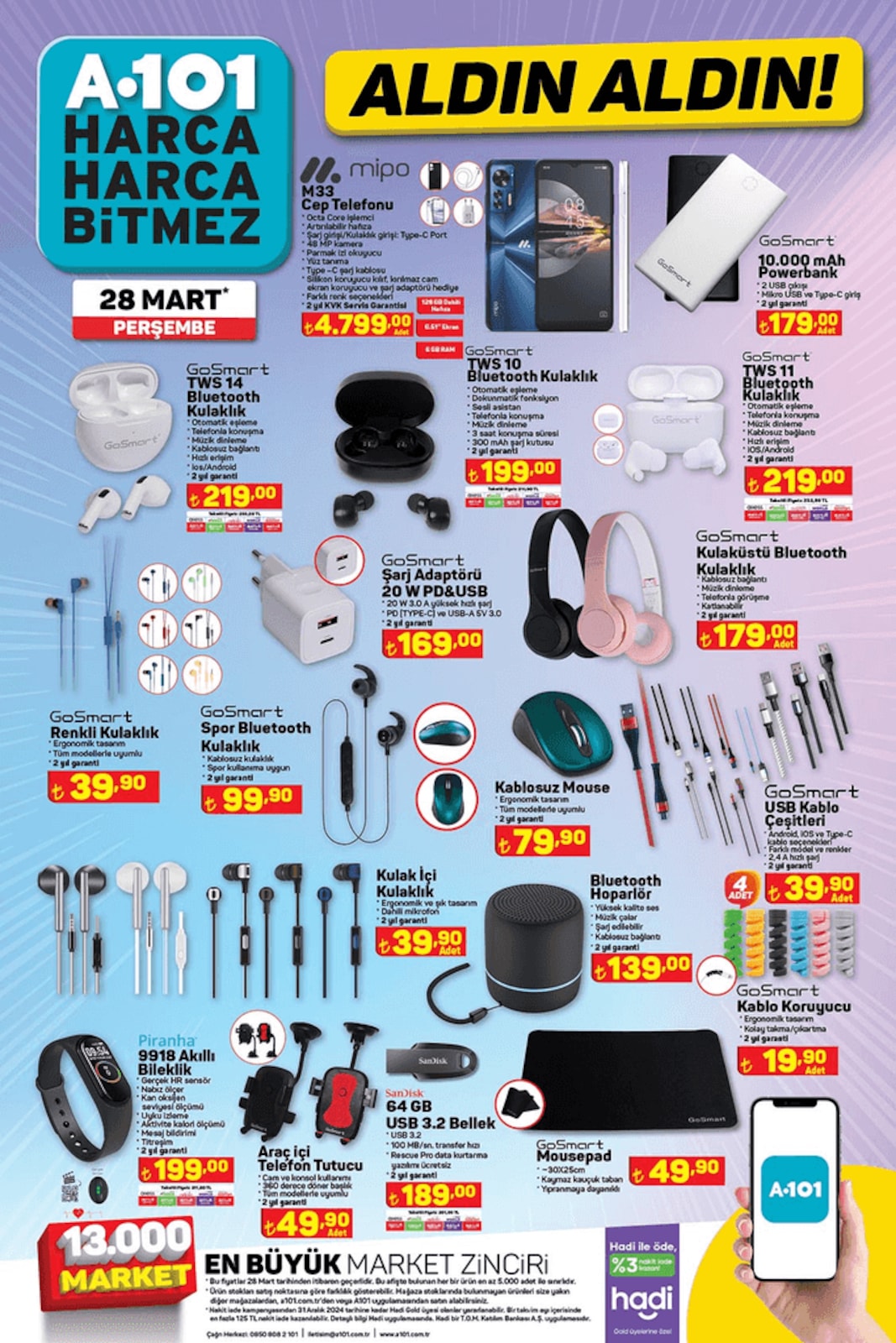 A101 28 Mart 2024 Aktüel Kataloğu - Aldın Aldın | Akakçe Aktüel