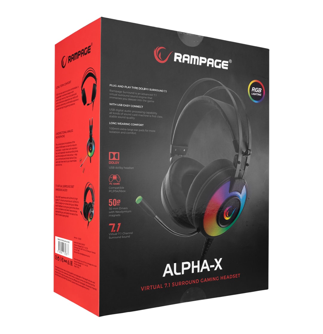 Rampage Raptor SN-RW6 7.1 USB Kablolu Kulak Üstü Oyuncu Kulaklığı ...