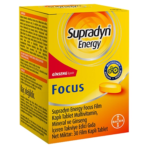 Supradyn Energy Focus 30 Tablet Fiyatları, Özellikleri ve Yorumları ...