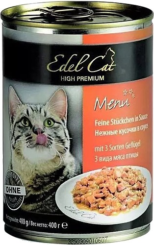 Edel Cat 3 Çeşit Kümes Hayvanlı 400 gr Yetişkin Kedi Konservesi ...