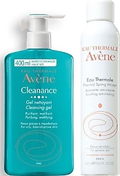 Avene Cleanance Aqua-Mattifying Aqua-Gel 50Ml + Cleanance Cleansing Gel ...