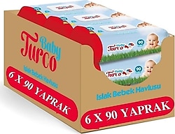 Baby Turco Klasik 90 Yaprak 7'li Paket Islak Havlu Mendil Fiyatları ...