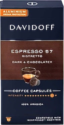 Davidoff Espresso 57 Ristretto Dark ve Chocolatey Kapsül Kahve 10'lu 3 ...