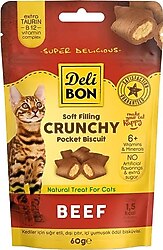 Delibon Crunchy İçi Dolgulu Tavuklu ve Naneli 60 gr Kedi Ödül Bisküvisi ...