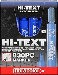 Hi-Text 830 Kesik Uçlu Mavi 12'li Permanent Marker Kalem Fiyatları ...