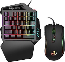 Hxsj J300 + V100 Klavye ve Fare Combo Rgb Aydınlatma - Siyah Fiyatları ...