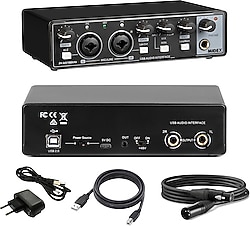 Midex GLX-700GR XLR Üst Segment Usb Stüdyo Ses Kartı 2 Giriş 2 Çıkış ...