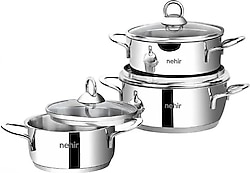 Nehir Silver 6 Parça Çelik Mini Tencere Seti Fiyatları, Özellikleri ve ...