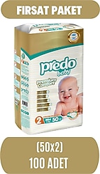 Predo Baby Premium Comfort 2 Numara Mini 100'lü Bebek Bezi Fiyatları ...