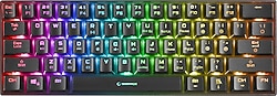 Sarftech STK61 Beyaz/pembe Rgb Ledli Tam Mekanik Kırmızı Switch Gaming ...
