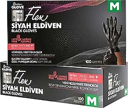 Reflex Flex Tek Kullanımlık Pudrasız Tpe Eldiven 100'lü L-xl-siyah ...