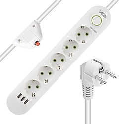 Vea Ve-Vega105 A Class 5Lı Anahtarlı 1.5 Metre Akım Korumalı Grup Prız ...