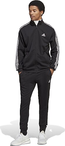 Adidas Basic 3-Stripes French Terry IC6766 Siyah Erkek Eşofman Takımı ...