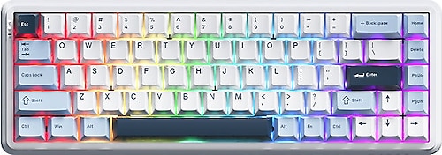 Ajazz AK680 Max Wireless Mavi RGB %68 TKL Magnetic Rice Switch Kablolu ...