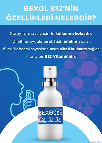 Bexol B12 Dilaltı Sprey 15 ml Fiyatları, Özellikleri ve Yorumları | En ...