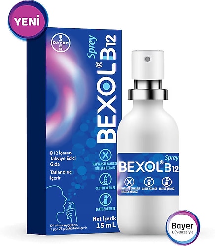 Bexol B12 Dilaltı Sprey 15 ml Fiyatları, Özellikleri ve Yorumları | En ...
