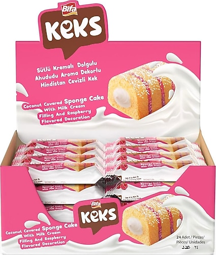 Bifa Keks Sponge Ahududulu Hindistan Cevizli Kek 24x45 gr Fiyatları ...