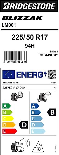 Bridgestone Blizzak LM001 225/50 R17 94H RFT X Kış Lastiği Fiyatları ...