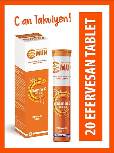 C-Mun C Vitamini Takviye Edici Gıda 1000 Mg 20 Tablet Fiyatları, Özellikleri ve Yorumları | En ...