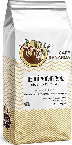 Cafe Renarda Etiyopya Sidamo Bora Kavrulmuş Çekirdek Kahve 1 kg ...