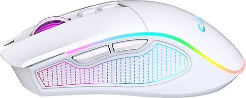 Claws Crossfire Air V1 Beyaz RGB Makrolu Şarjlı Optik Kablolu/Kablosuz ...