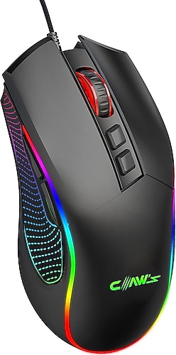Claws Crossfire V1 Siyah RGB Makrolu Optik Kablolu Oyuncu Mouse ...