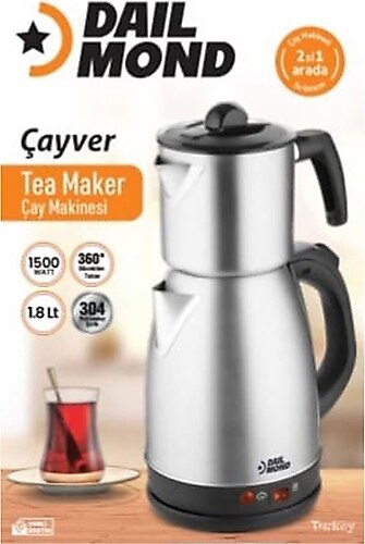 Dailmond Çayver 1500 W Çelik Çay Makinesi Fiyatları, Özellikleri ve ...