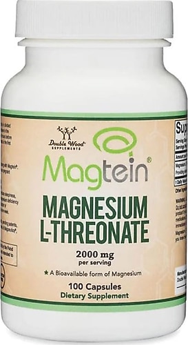 Double Wood Magtein Magnesium L-threonate 2000 mg 100 Kapsül Fiyatları, Özellikleri ve Yorumları ...