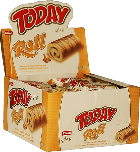 Elvan Today Swiss Roll Karamelli Kek 24x35 gr Fiyatları, Özellikleri ve ...