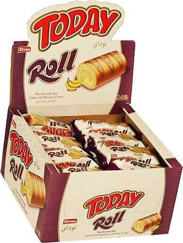 Elvan Today Swiss Roll Muz Kremalı Kek 24x35 gr Fiyatları, Özellikleri ...