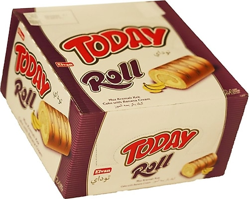 Elvan Today Swiss Roll Muz Kremalı Kek 24x35 gr Fiyatları, Özellikleri ...