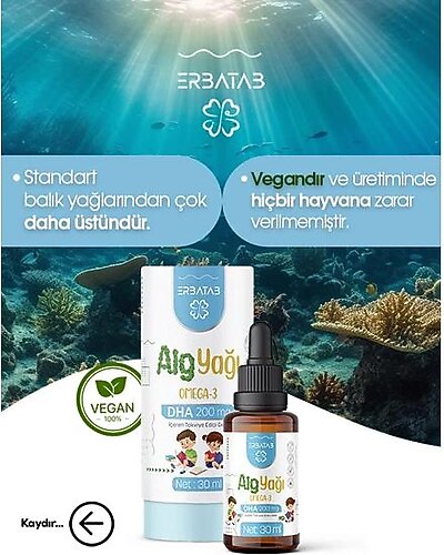 Erbatab Alg Omega 3 30 ml Fiyatları, Özellikleri ve Yorumları | En ...