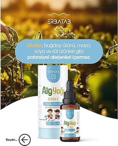 Erbatab Alg Omega 3 30 ml Fiyatları, Özellikleri ve Yorumları | En ...