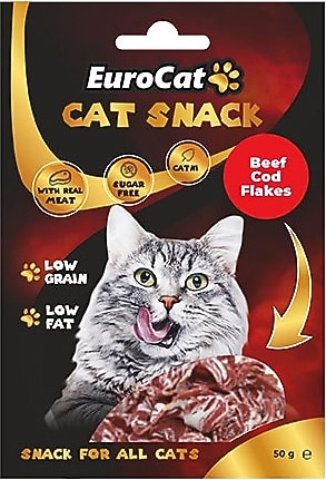 Eurocat Beef Cod Flakes 50 gr Kedi Ödül Maması Fiyatları, Özellikleri ...