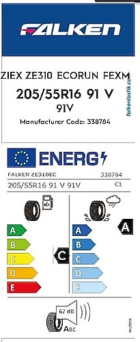 Falken Ziex ZE310 Ecorun 205/55 R16 91V Yaz Lastiği - 2023 Fiyatları, Özellikleri ve Yorumları ...