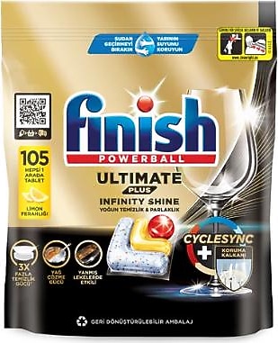 Finish Ultimate Plus Limon Ferahlığı Bulaşık Makinesi Tableti 105'li ...