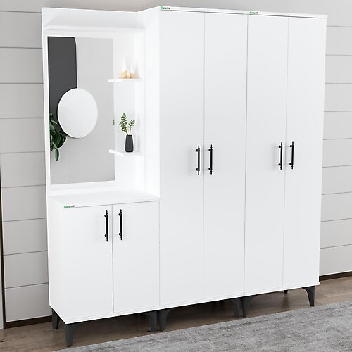 Garaj Home Modern Aynalı Raflı Portmanto Fiyatları, Özellikleri ve ...