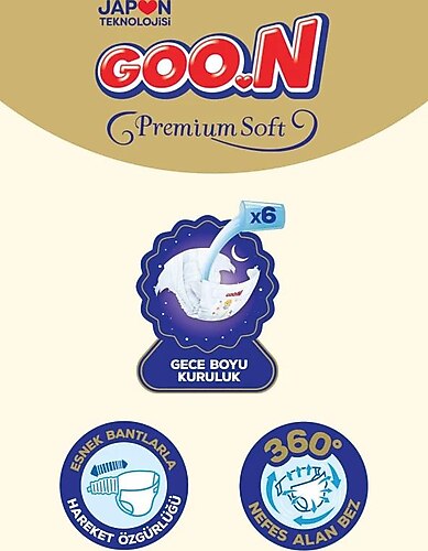 Goon Premium Soft 6 Numara 42'li Bebek Bezi Fiyatları, Özellikleri ve ...